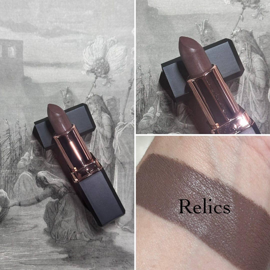 Relics - Brown Taupe - Gothic Goth Lipstick Opaque Color Lips Bold - Etsy