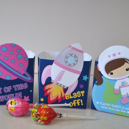 Outer Space Party Rocket Favor Box / Astronaut Party Favors / - Etsy