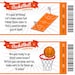 Basketball Scavenger Hunt Clue Cards / Basketball Birthday Kids ...