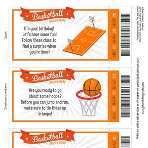 Basketball Scavenger Hunt Clue Cards / Basketball Birthday Kids ...