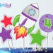 Outer Space Party Printable Cake Topper / Space Centerpiece / Space ...