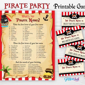 What's Your Pirate Name Printable Party Game Activity, Treasure Chest ...