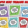 Super Heroes Comic Book Pdf Printable Party Tags / Cupcake Toppers TEXT ...