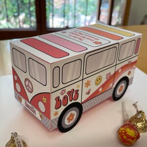 Groovy Party Hippie Bus Printable Favor Box / VW Van Party - Etsy