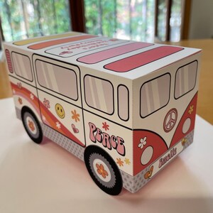 Groovy Party Hippie Bus Printable Favor Box / Van Party Favors - Etsy