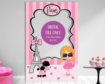 Funny Paris Party Photo Booth Props Eiffel Tower Photo Booth Prop Kit ...