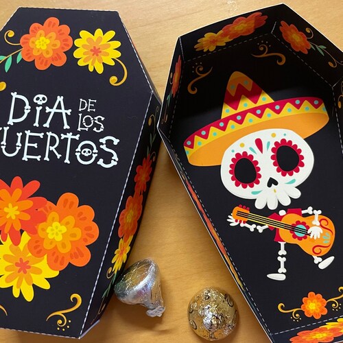 Day of the Dead Coffin Treat Box / Dia De Los Muertos Sugar - Etsy