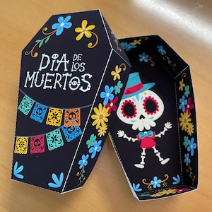 Day of the Dead Coffin Treat Box, Día De Los Muertos Sugar Skull Party ...