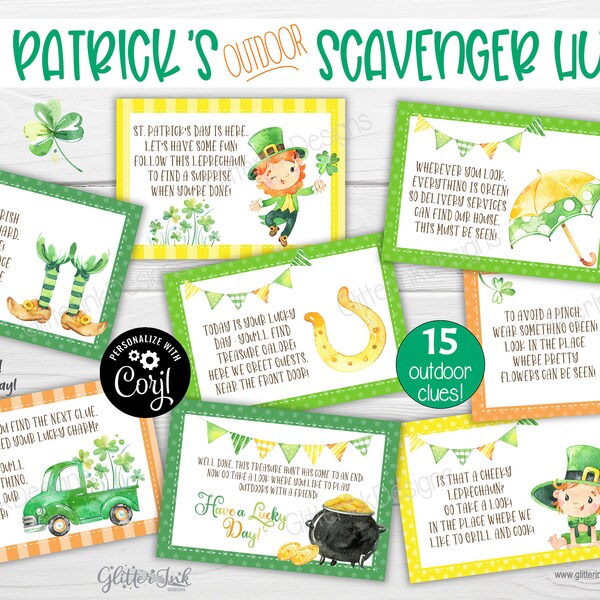 Outdoor Leprechaun Scavenger Hunt - Etsy