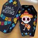 Day of the Dead Coffin Treat Box, Día De Los Muertos Sugar Skull Party ...