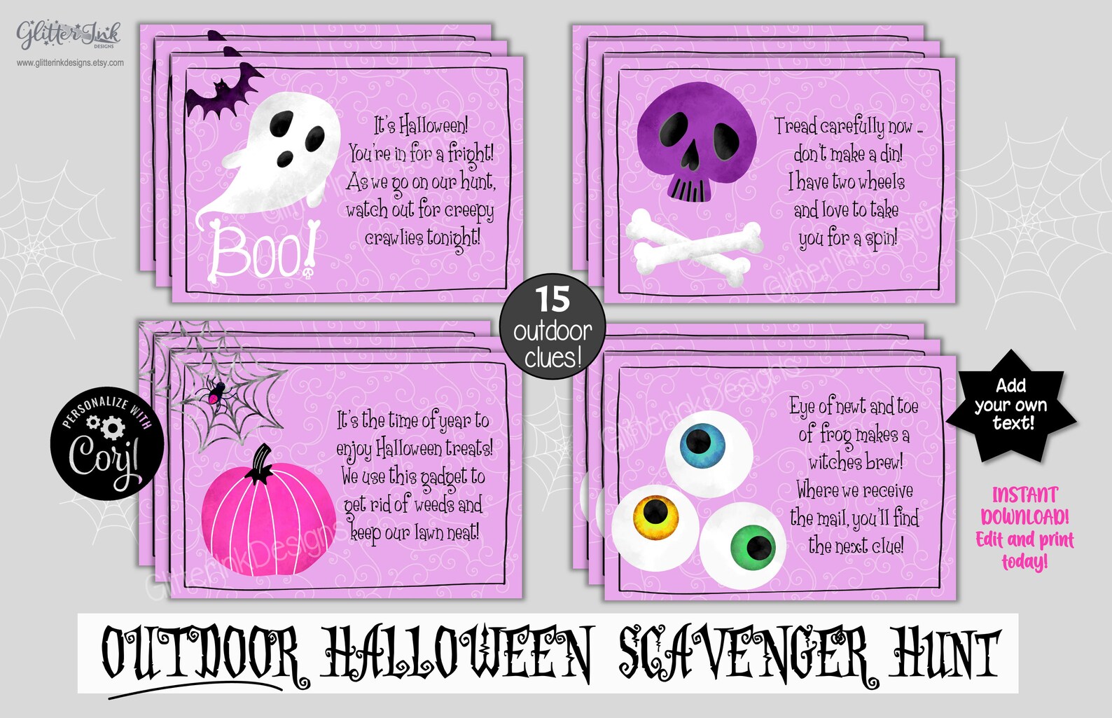 Outdoor Halloween Scavenger Hunt / Kids Halloween Treasure - Etsy