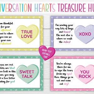 Valentine's Day Conversation Hearts Scavenger Hunt / Valentines Day ...