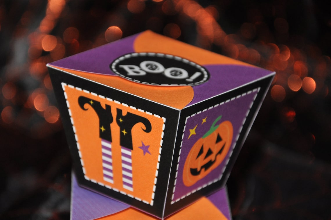 Mini Halloween Treat Box / Halloween Favor Box / Halloween - Etsy