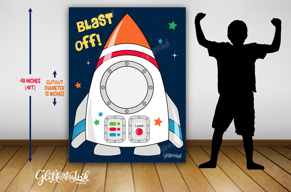 PRINTABLE 36x48 Outer Space Party Photo Booth Prop / - Etsy