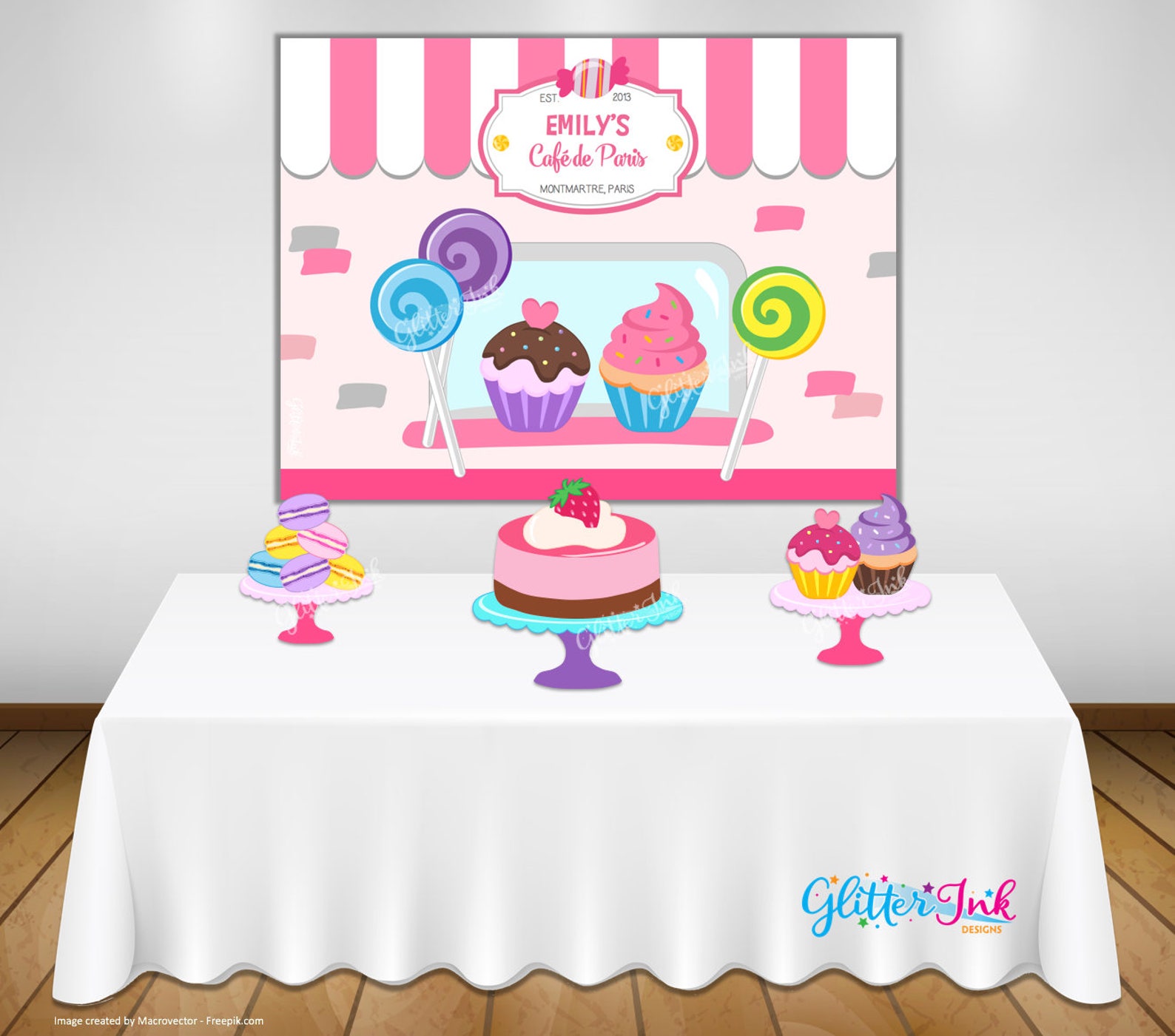 PRINTABLE 24x36 Bakery Party Backdrop / Bake Shoppe - Etsy