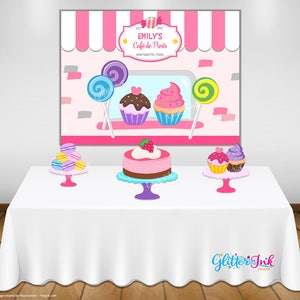 PRINTABLE 24x36" Bakery Party Backdrop / Bake Shoppe Dessert Table ...