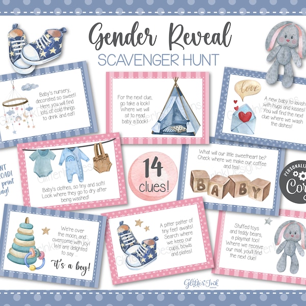 Twins Gender Reveal - Etsy