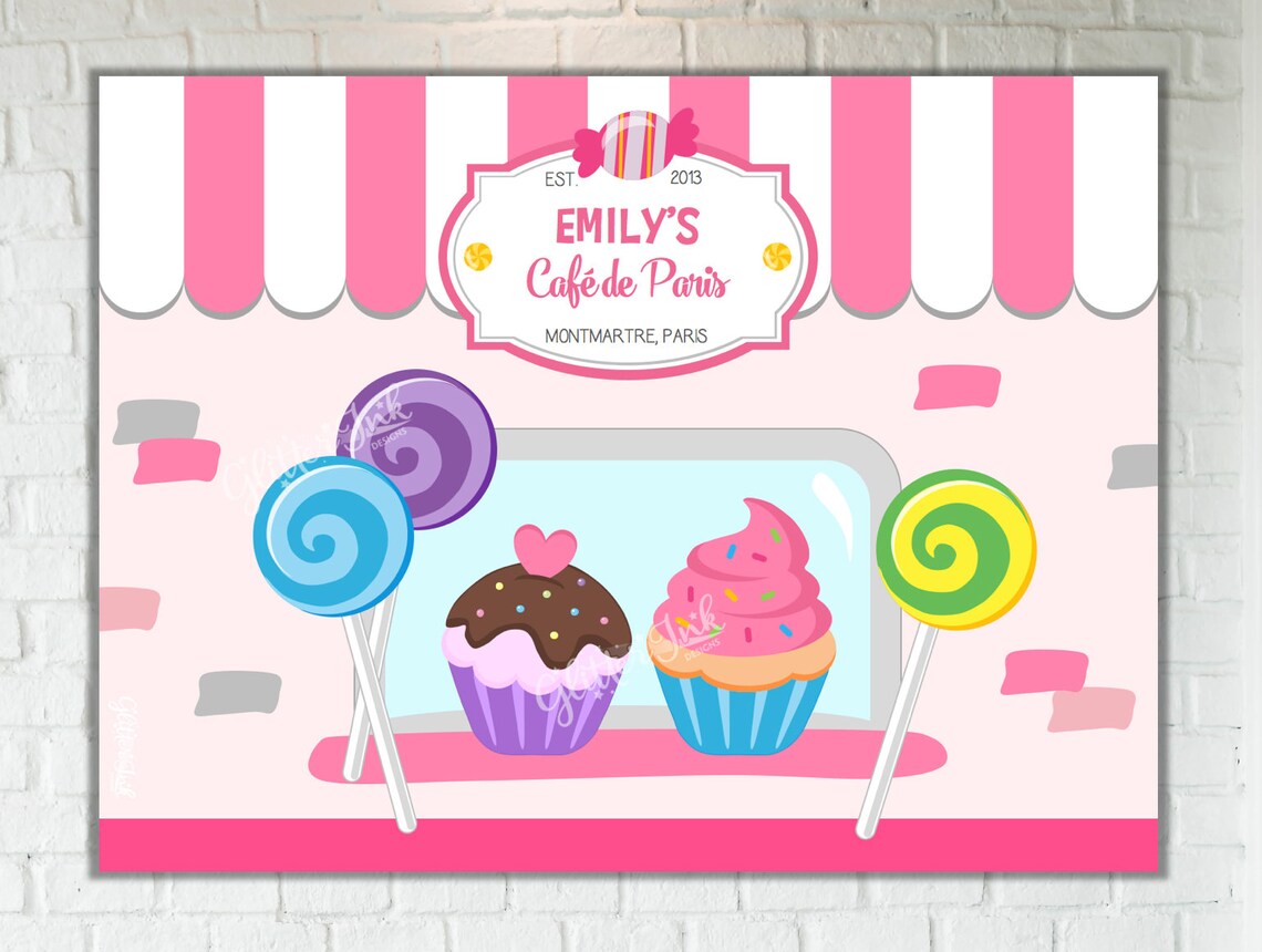 PRINTABLE 24x36 Bakery Party Backdrop / Bake Shoppe - Etsy