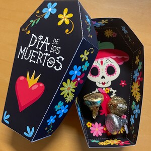 Day of the Dead Coffin Treat Box, Día De Los Muertos Printable Sugar ...