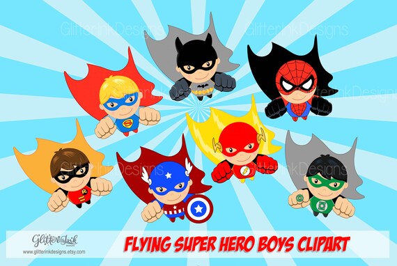 Flying Hero Clipart