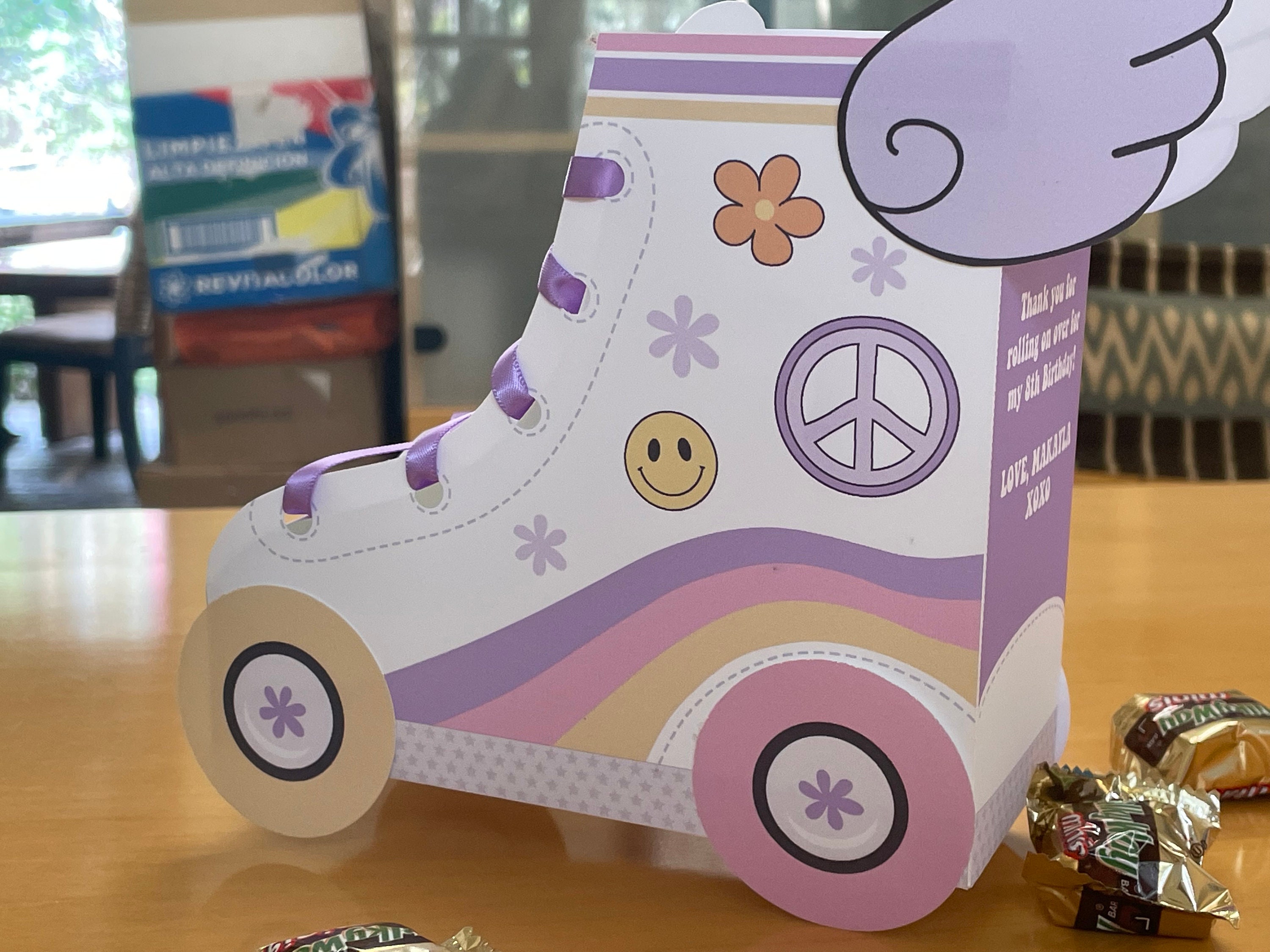 GROOVY Roller Skate Party Favor Boxes / Skate Favors Treat Box ...