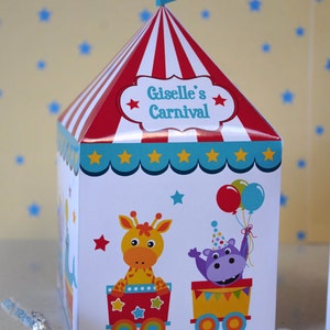 Circus Party Favor Box / Circus Treat Boxes / Carnival Party / Circus ...