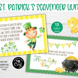 St Patricks Day Scavenger Hunt for Kids / St Patricks Day INDOOR ...