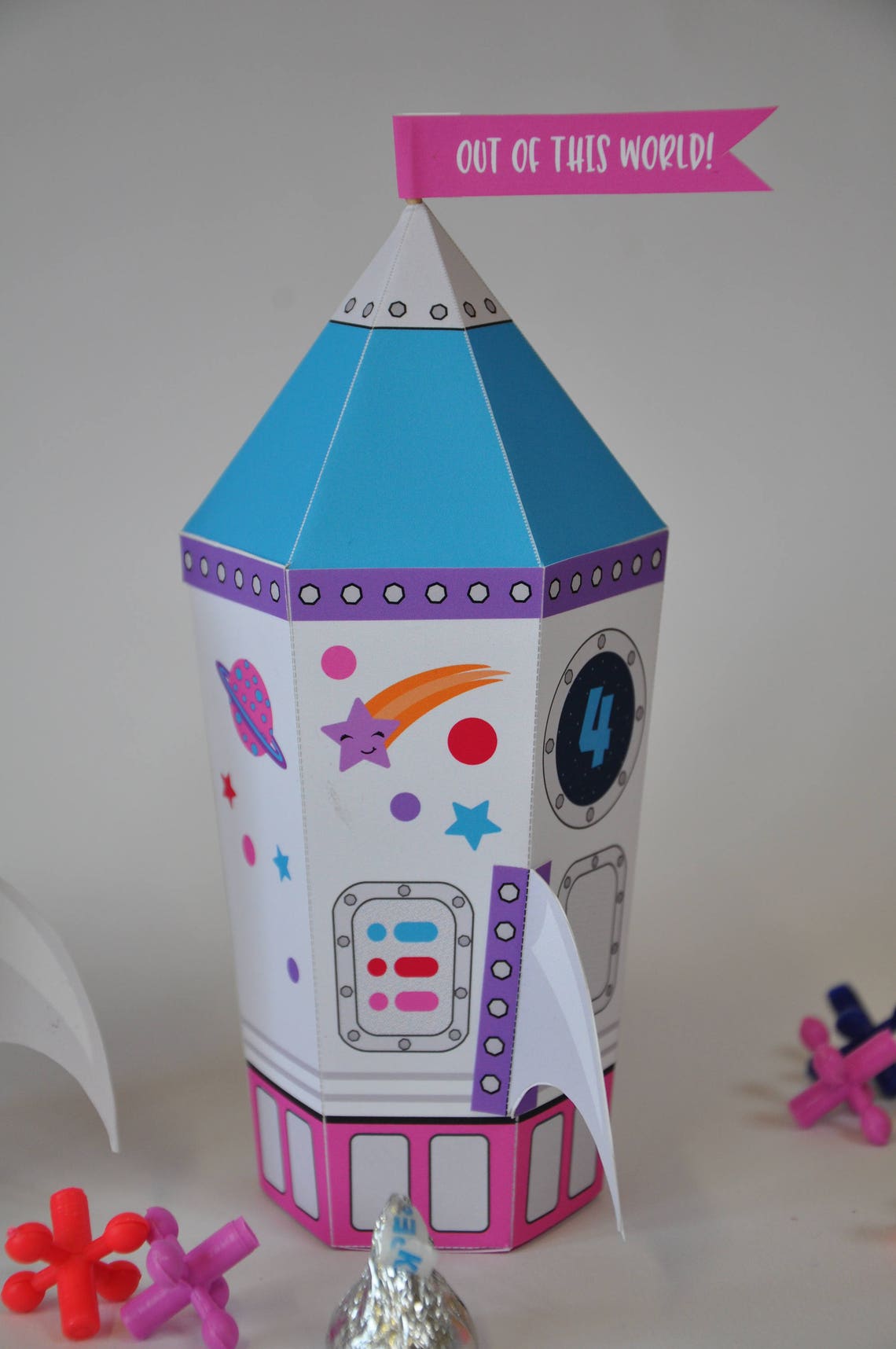 Outer Space Party Rocket Favor Box / Astronaut Party Favors / PDF ...