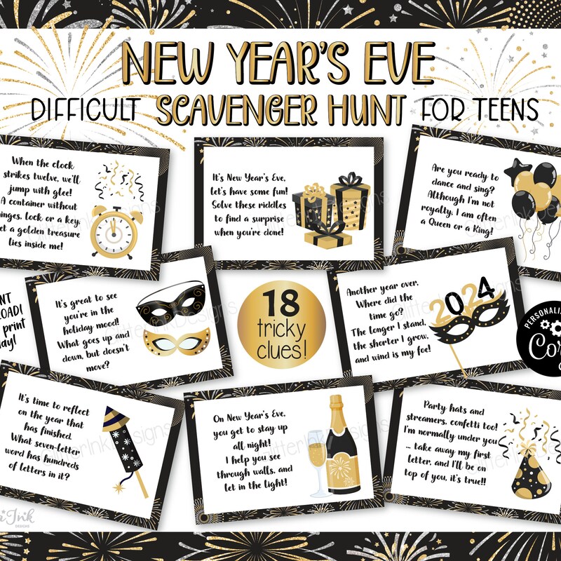 New Years Eve Games - Etsy