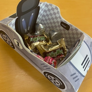 Race Car Party Favors Snack Box, Fast One Birthday Treat Boxes ...
