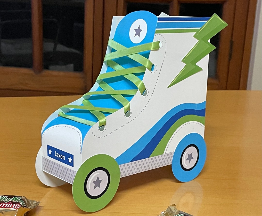 Roller Skate Party Favor Boxes / Roller Skate Party Favors / Printable ...
