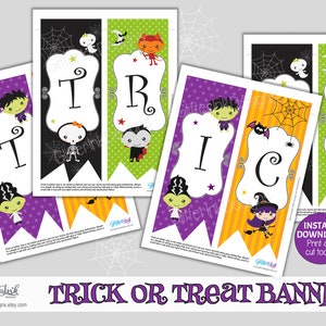 Halloween Banner / Halloween Printable Trick or Treat Banner ...