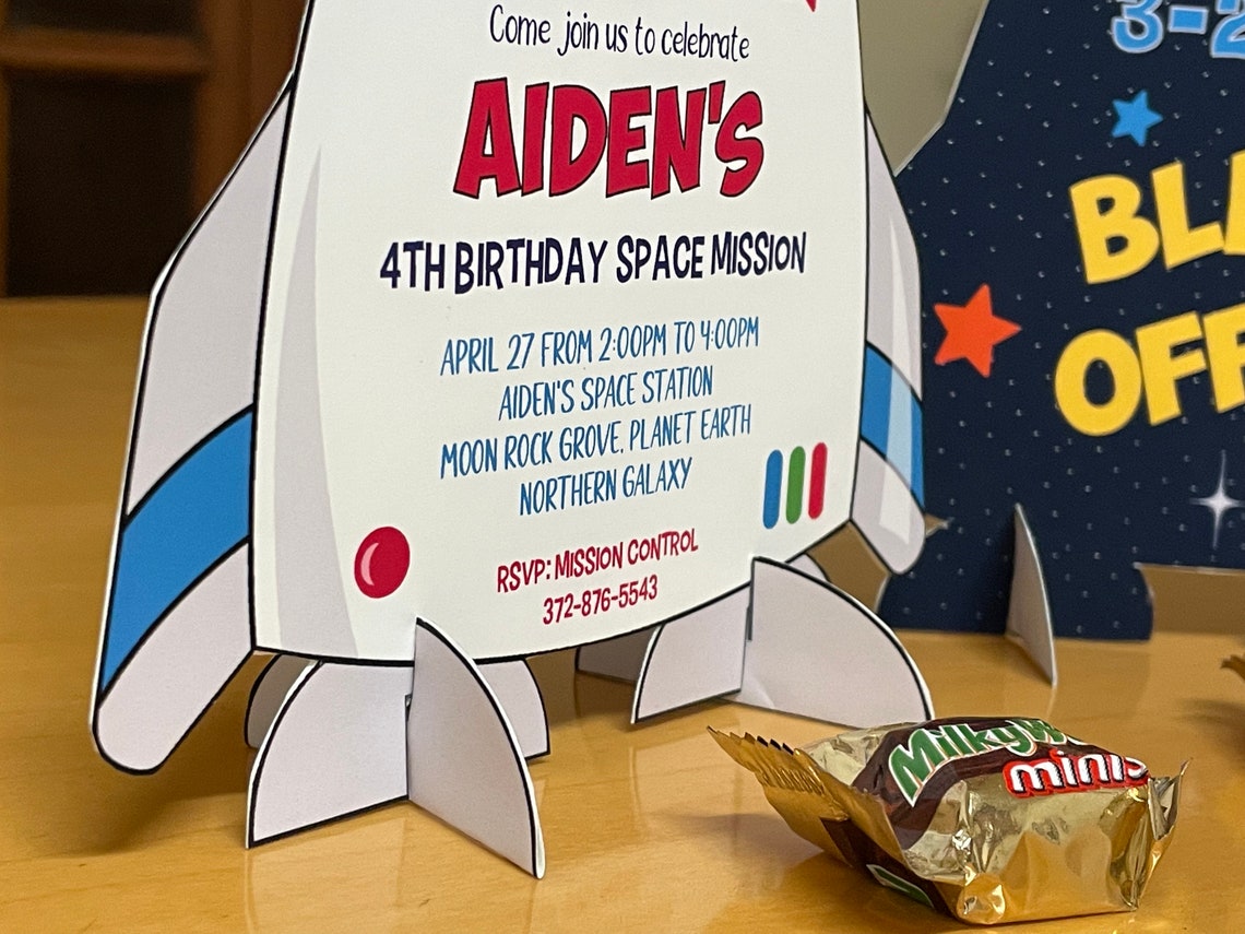 Outer Space Party Printable Invitation / Astronaut Birthday - Etsy