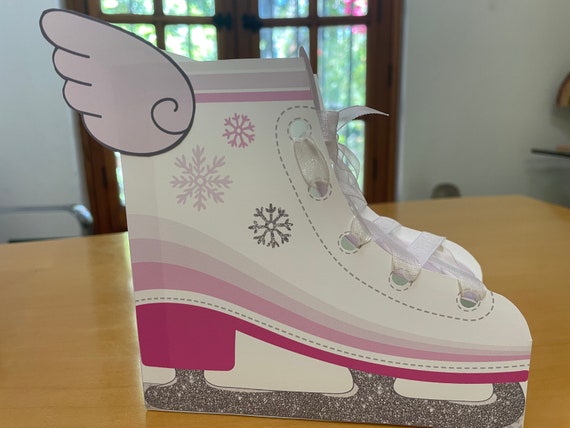 Ice skate favor box / Ice skating party favors / Ice princess skate ...
