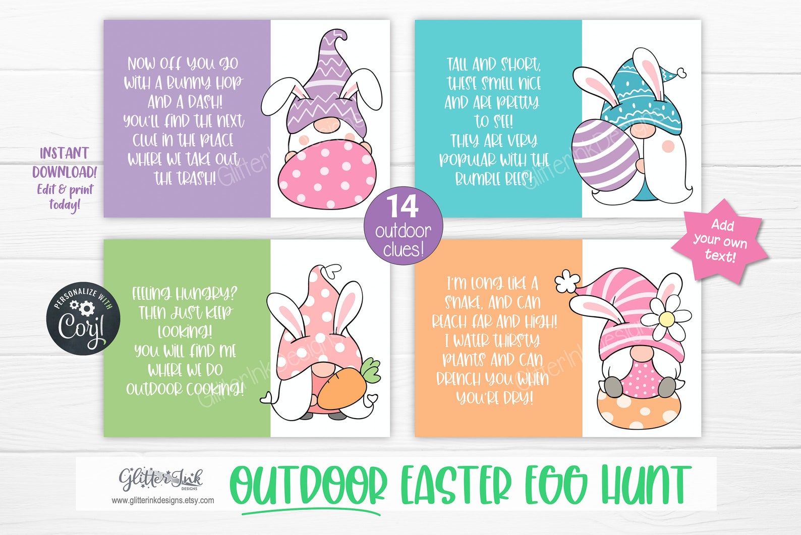 Outdoor Easter Scavenger Hunt for Kids / Easter Egg Hunt Clues - Etsy