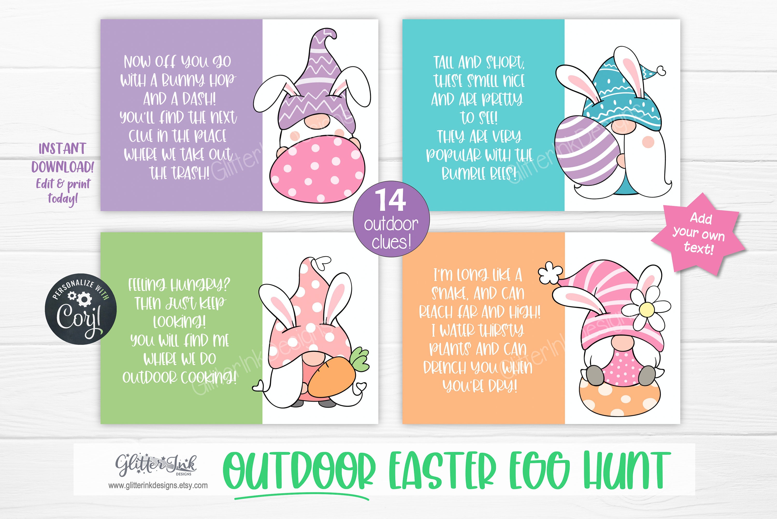 Outdoor Easter Scavenger Hunt for Kids / Easter Egg Hunt Clues ...