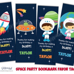 Outer Space Printable Bookmarks / Space Party Favors / Spaceship ...