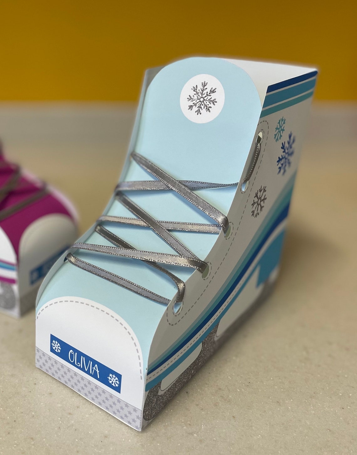 Ice Skate Party Favors / Ice Skating Party Printable Favor Boxes / Ice ...