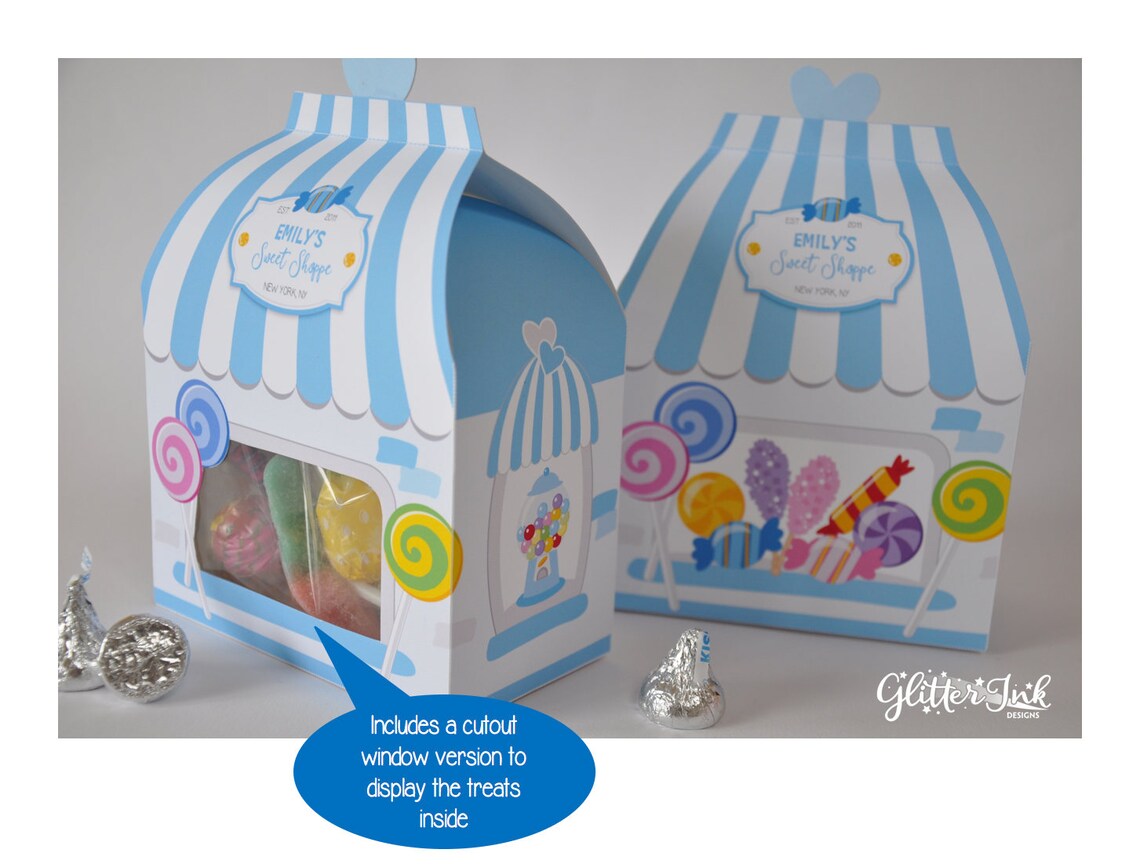 Candyland Party Printable Favor Box Sweet Shoppe Lollipop - Etsy