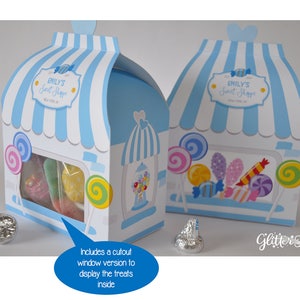 Candyland Party Printable Favor Box, Sweet Shoppe Lollipop Party Favors ...