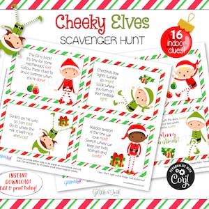Christmas Elves Kids Treasure Hunt / Christmas Scavenger Hunt ...
