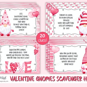 Buy Valentine's Day Scavenger Hunt Clue Cards / Valentines Day Online ...
