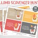 Llama Scavenger Hunt Clue Cards / Llama Party Treasure Hunt Clues for ...