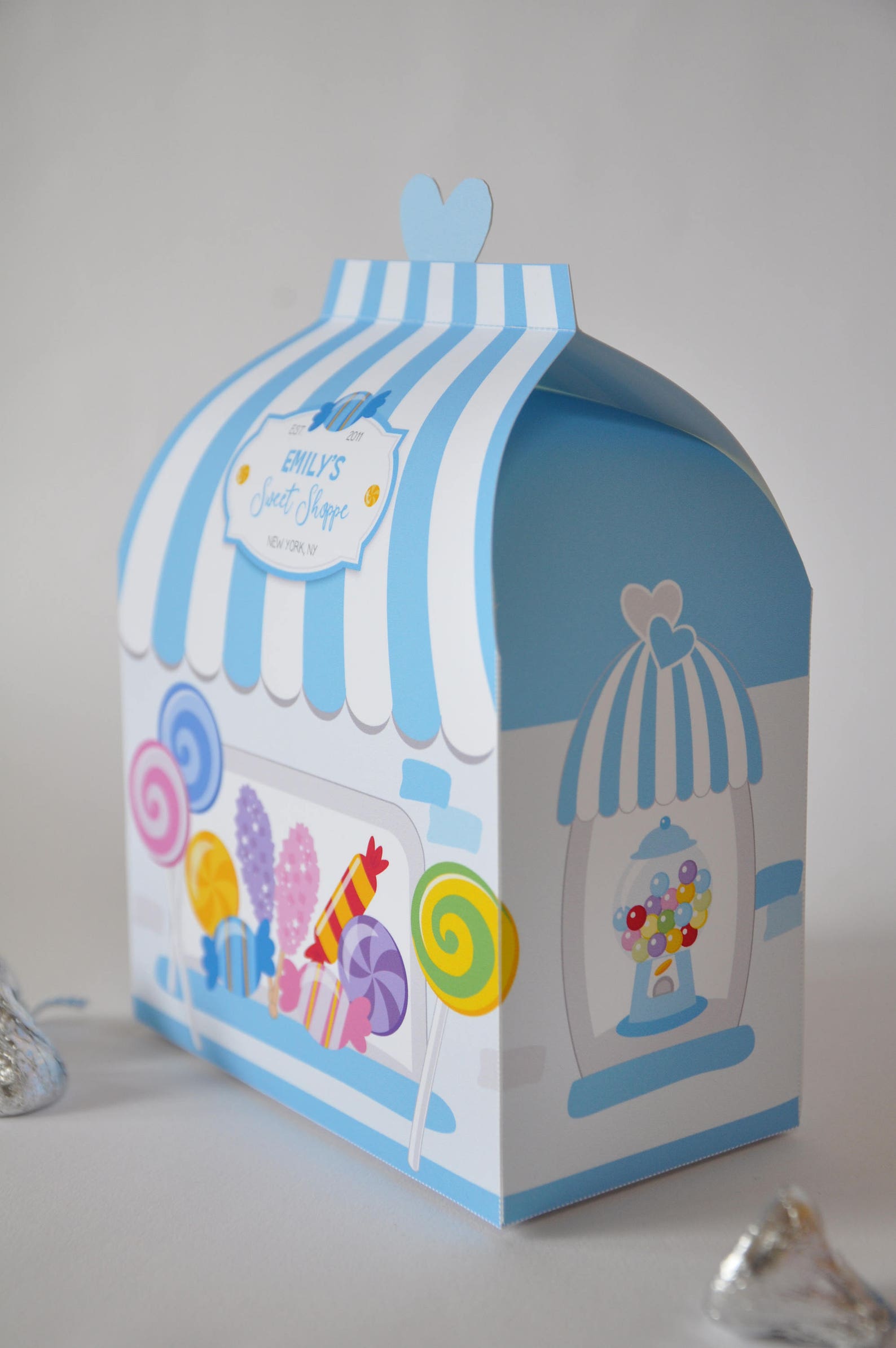 Candyland Party Printable Favor Box, Sweet Shoppe Lollipop Party Favors ...