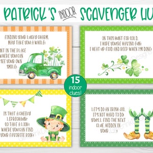 St Patricks Day Scavenger Hunt for Kids / St Patricks Day INDOOR ...