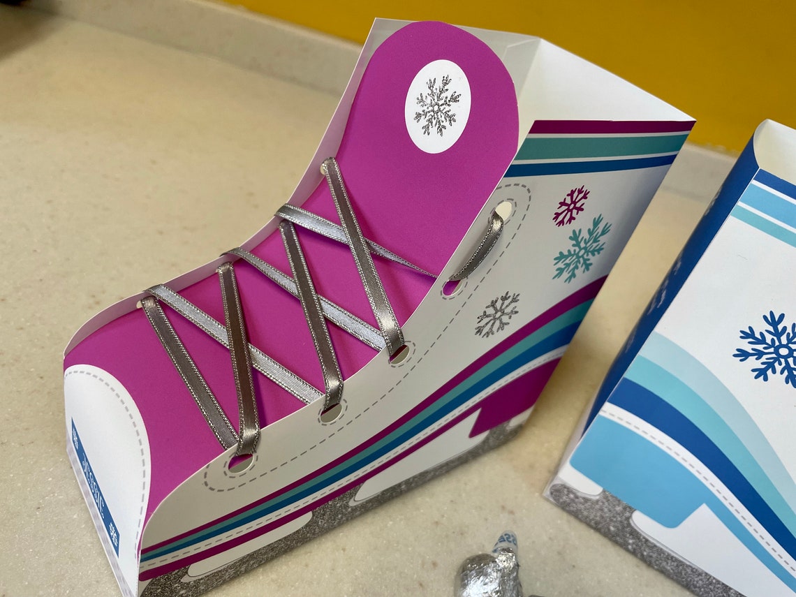 Ice Skate Party Favors / Ice Skating Party Printable Favor Boxes / Ice ...