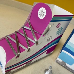 Ice Skate Party Favors / Ice Skating Party Printable Favor Boxes / Ice ...