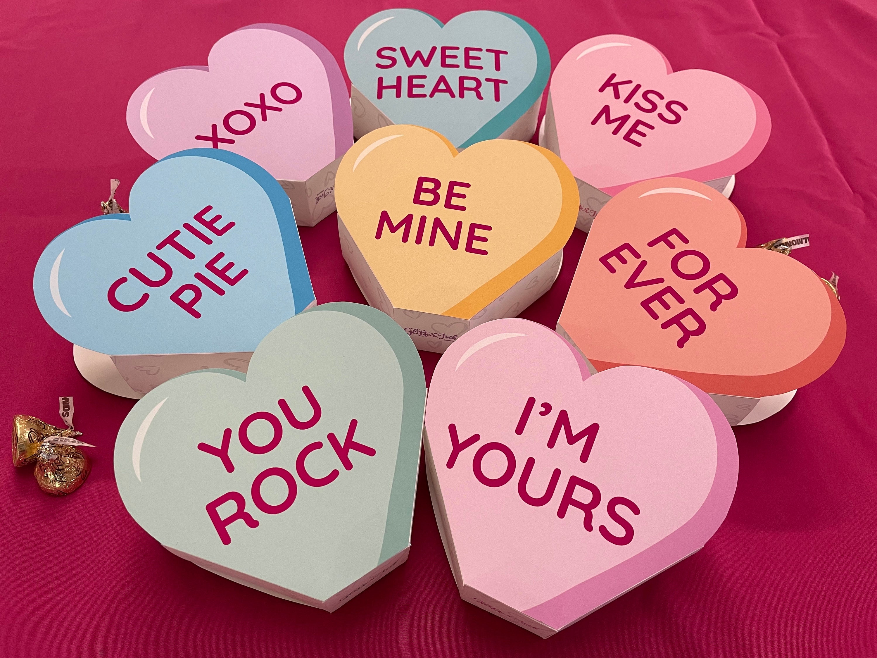 Conversation Hearts Box Clip Art