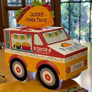 Taco Truck Printable Favor Box / DIY Taco Twosday Party Favors ...