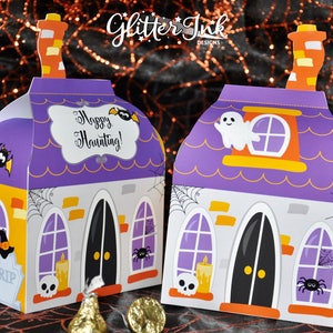 Halloween Treat Boxes / Halloween Printable Favor Box Haunted Mansion ...